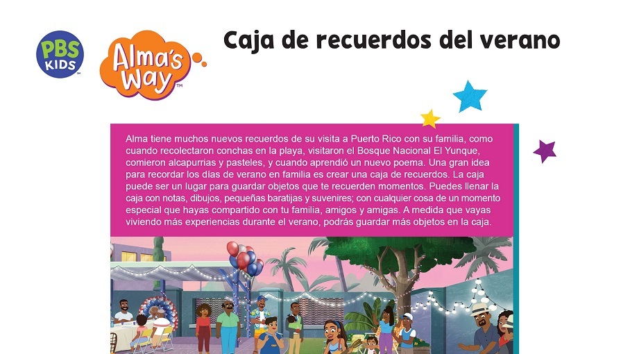 Caja de recuerdos del verano | Páginas para colorear para niños | PBS ...