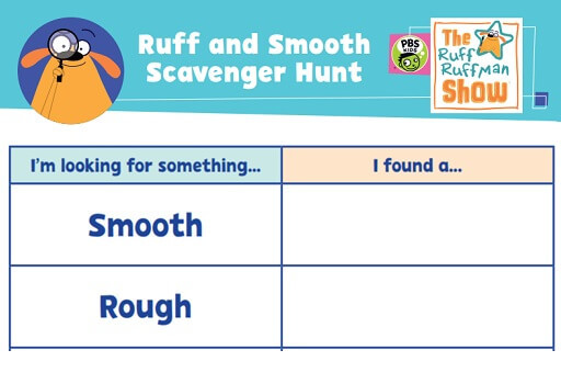 Ruff and Smooth Scavenger Hunt | Crafts for Kids | PBS KIDS for Parents